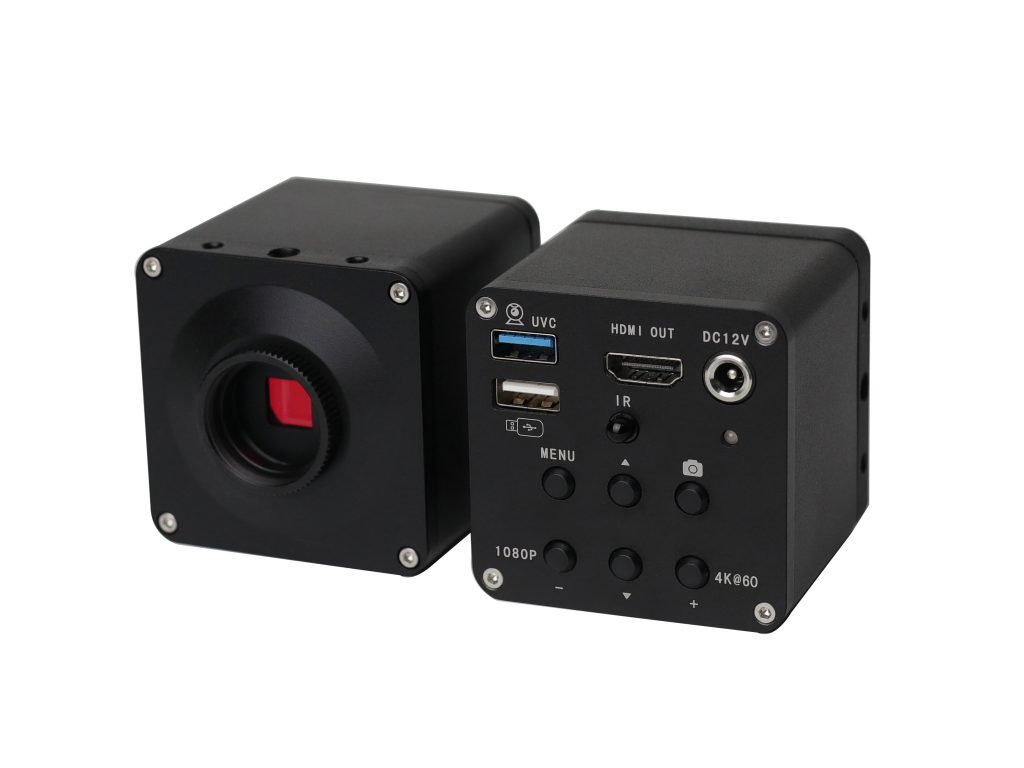 B37-4K 8MP 1/1.8” Sony CMOS HDMI USB UVC high definition 60fps Industrial Camera with key ...